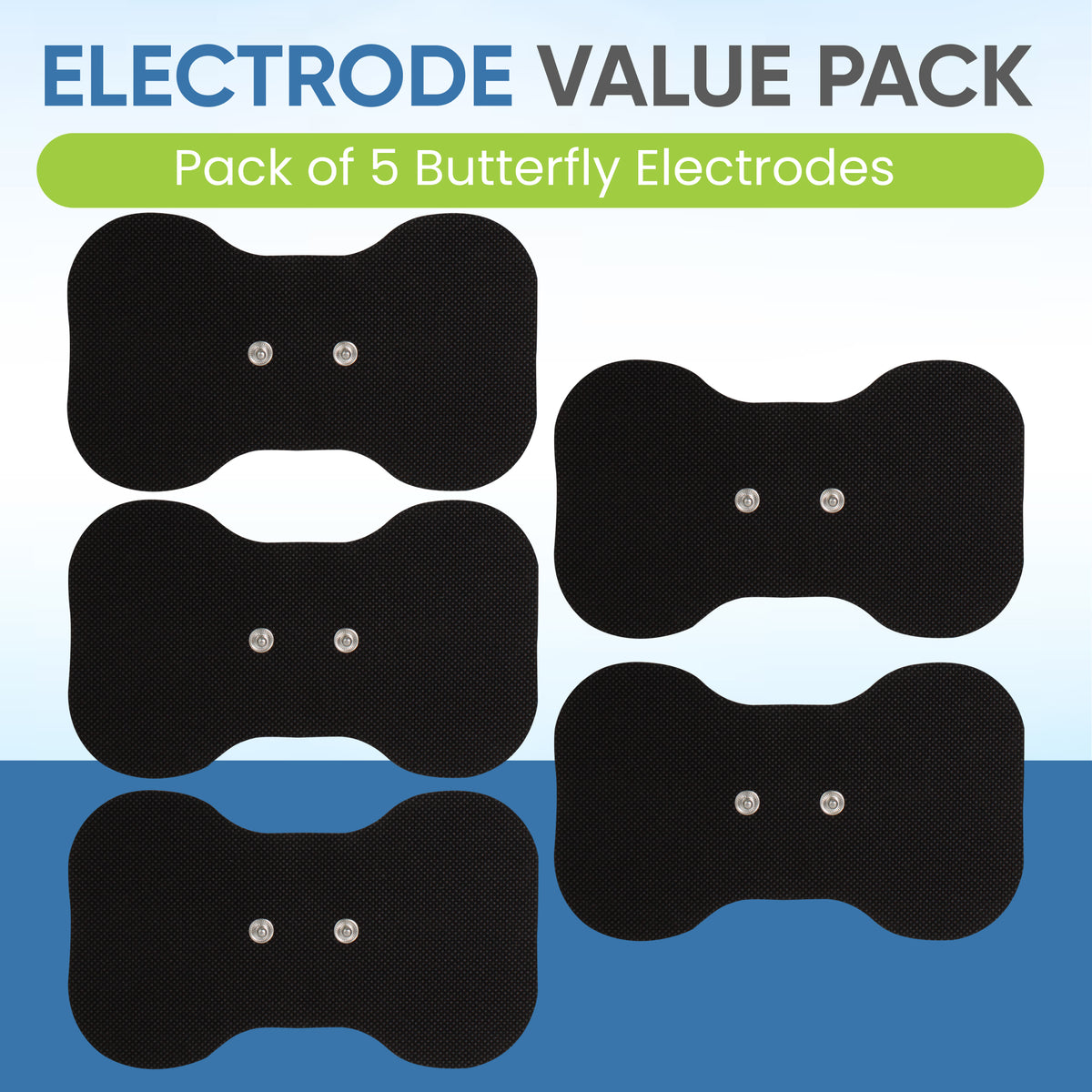 Black Butterfly Wireless TENS Electrodes | Wireless TENS Electrodes
