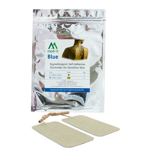 Wired Sensitive Skin Electrodes | 5x5 & 5x10 Sizes | Self Adhesive