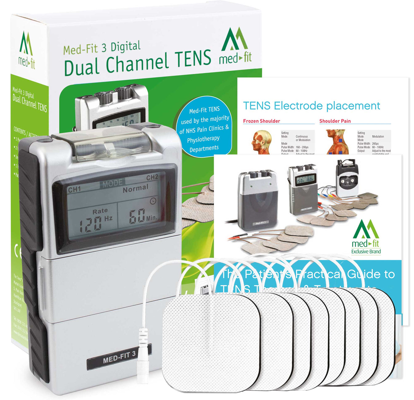 Med-Fit 3 Dual Channel TENS Machine | Targeted Pain Relief