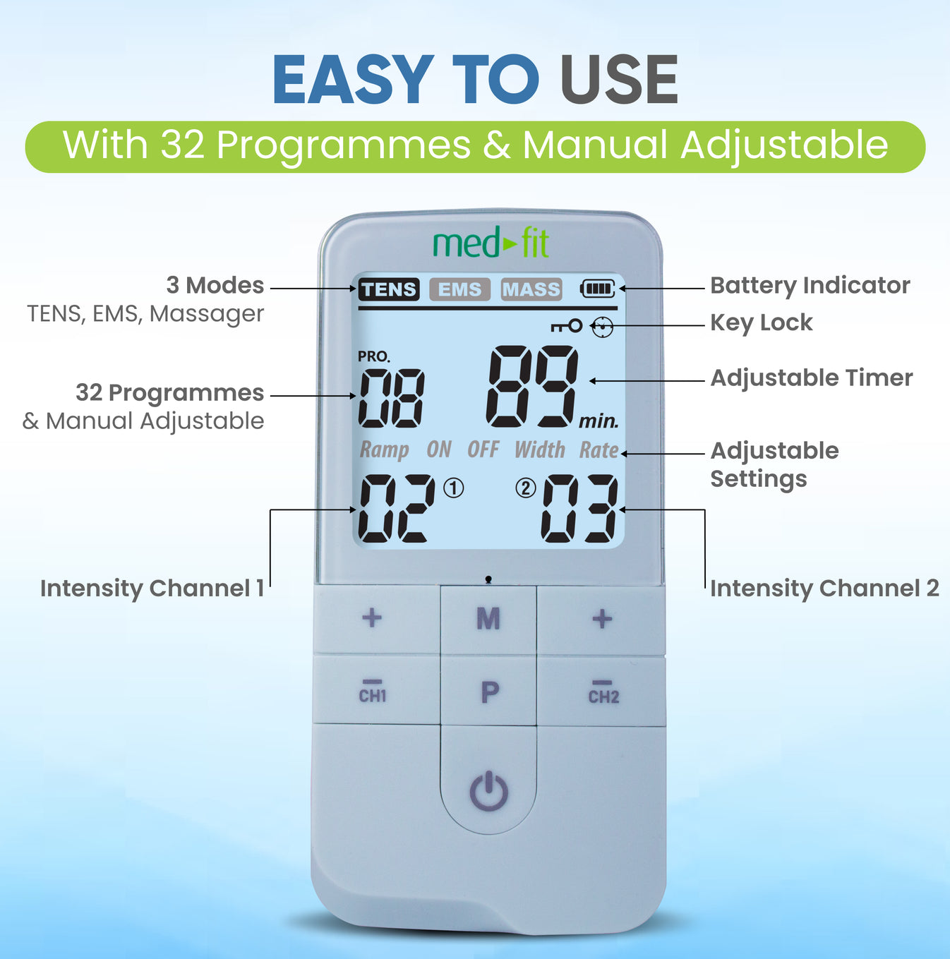 Premier Pro TENS and Muscle Stimulator | Effective Pain Relief
